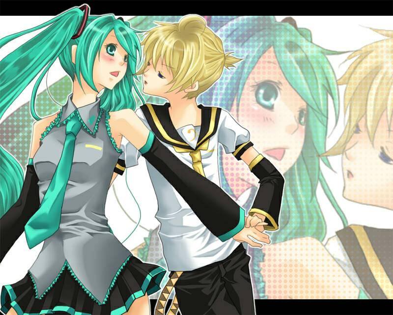 Hatsune Miku And Len Kiss