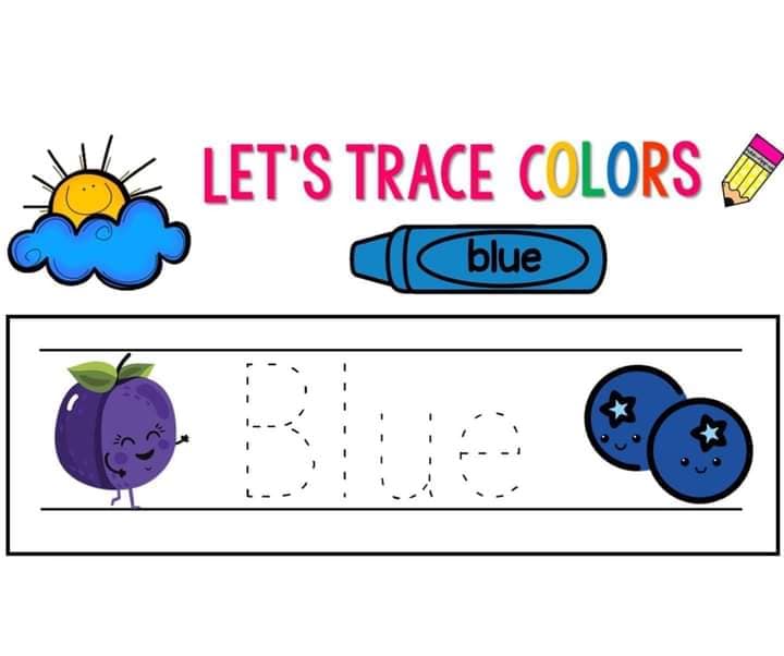 Go4academics - Let's Trace Colors Worksheet