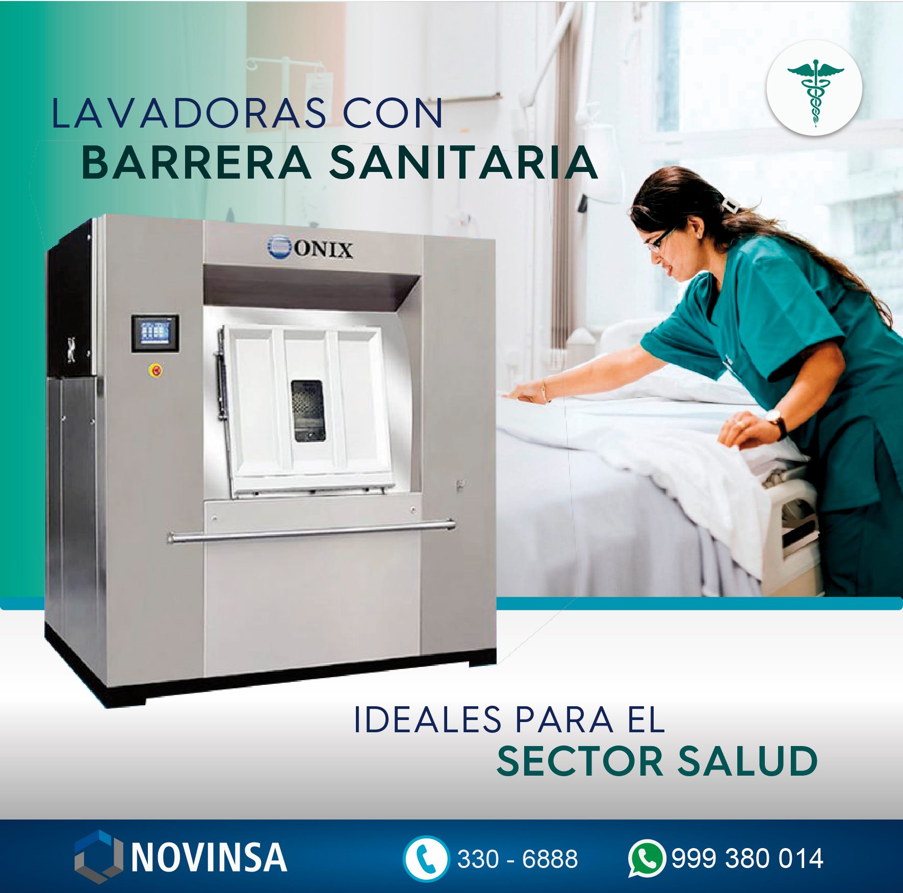 Novinsa Lavadora Extractora Con Barrera Sanitaria