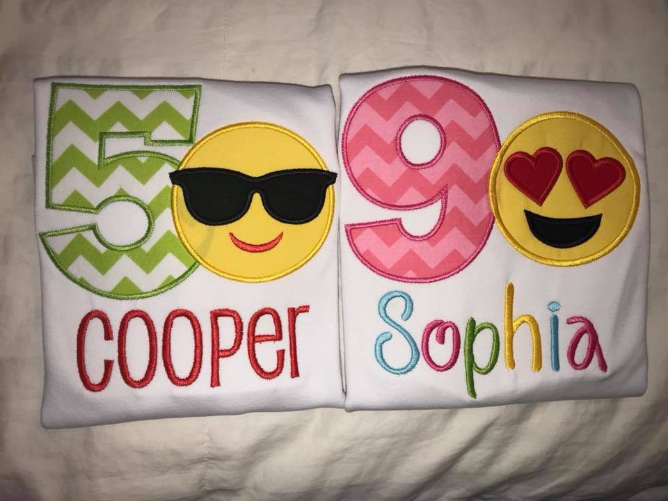 Emojis Ladybugs And Elephants Monogramming And Embroidery