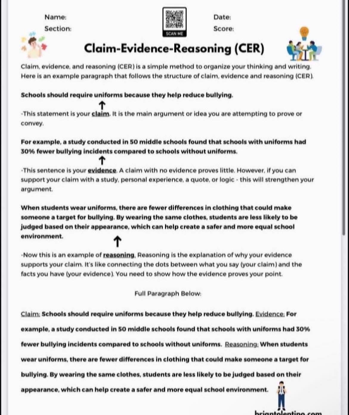 Tolentino - ***Argumentative Writing*** Introduction to Claim, Evidence ...