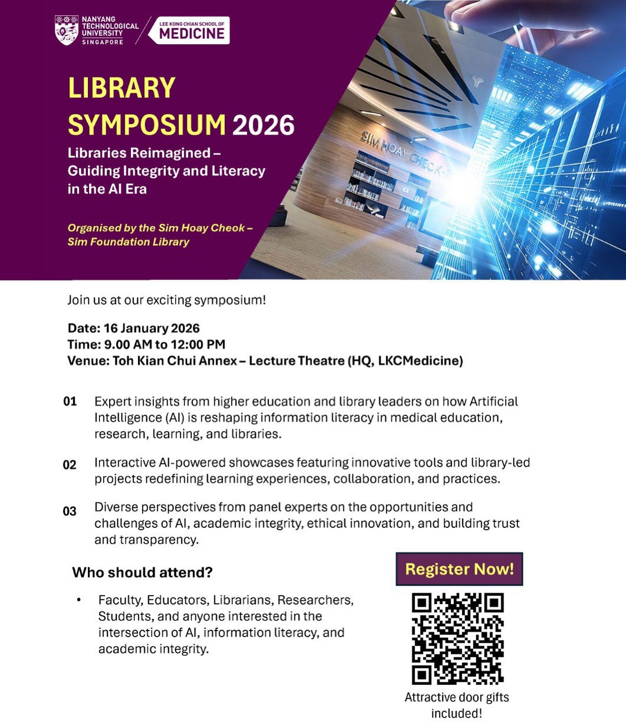 NTU - 📚 Register now for the Library Symposium 2026: “Libraries ...