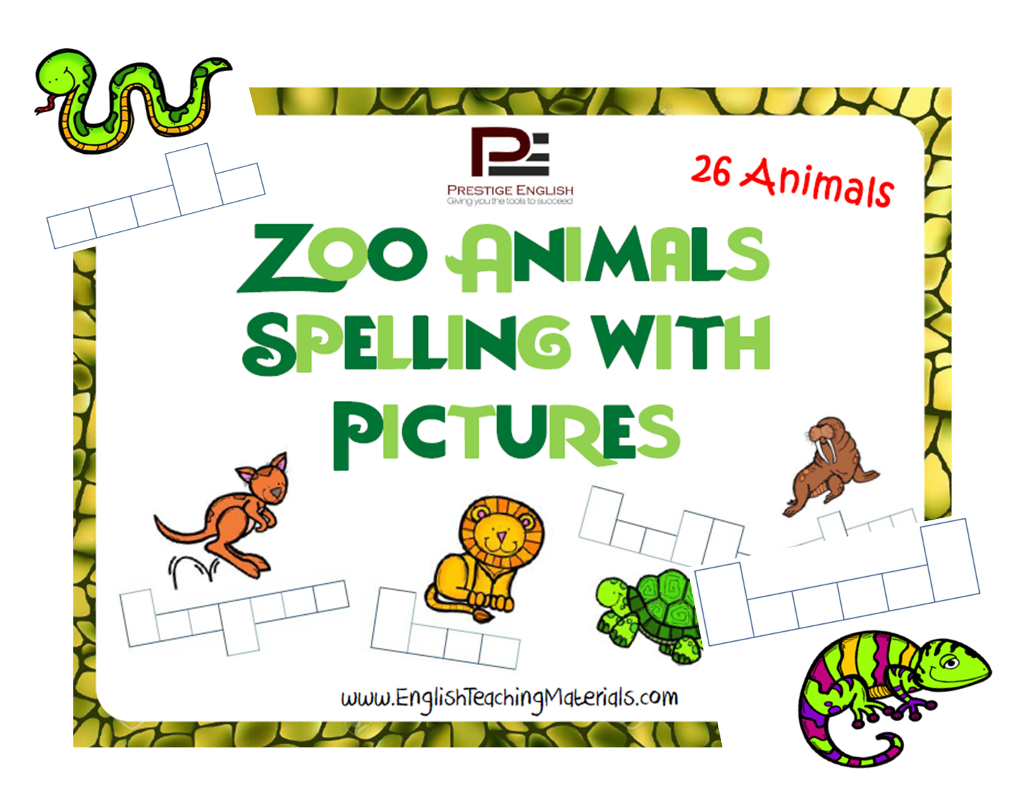 FREE Zoo Animals... - English Teaching Materials - esl/efl | Facebook