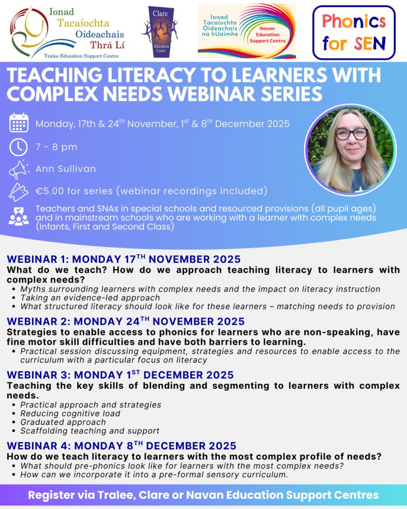 Tralee - 📚 Teaching Literacy to Learners with Complex Needs – 4-Part ...