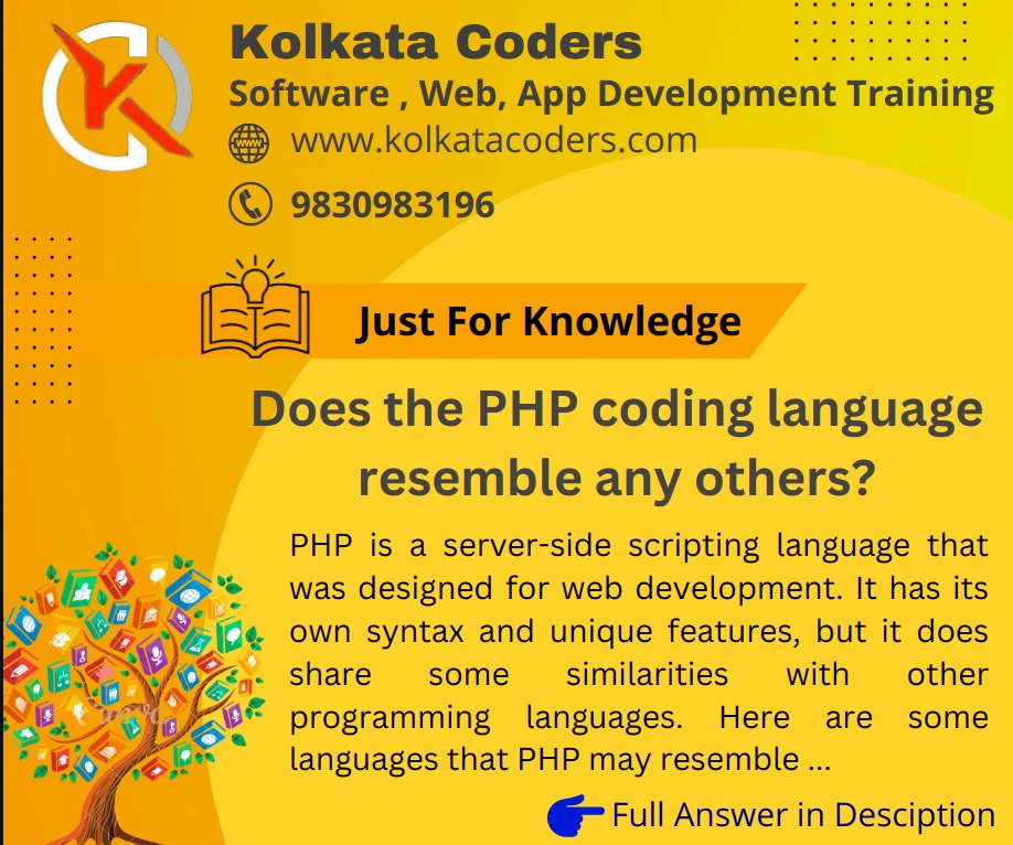 Kolkata 𝐃𝐨𝐞𝐬 𝐭𝐡𝐞 𝐏𝐇𝐏 𝐜𝐨𝐝𝐢𝐧𝐠 𝐥𝐚𝐧𝐠𝐮𝐚𝐠𝐞 𝐫𝐞𝐬𝐞𝐦𝐛𝐥𝐞 𝐚𝐧𝐲 𝐨𝐭𝐡𝐞𝐫𝐬 Php Is A 7048