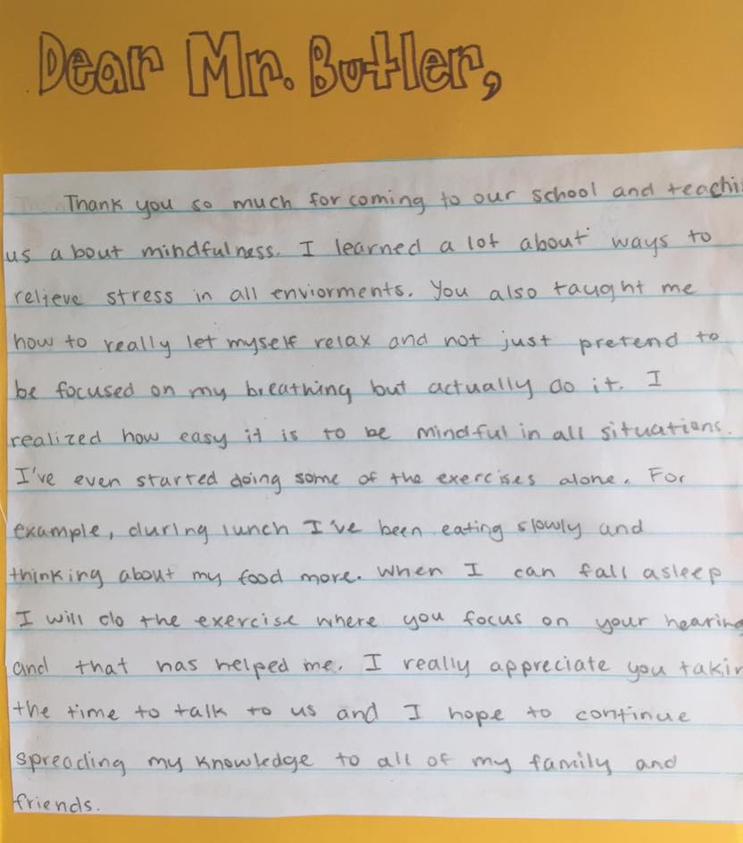 I received the most heart-warming... - Mindful Classrooms