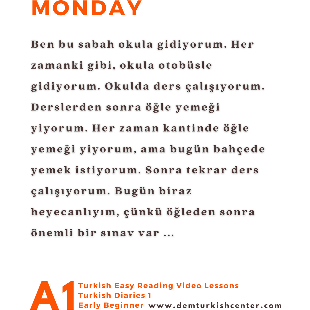 Turkish - #TurkishReading Improve your Turkish with Turkish easy ...