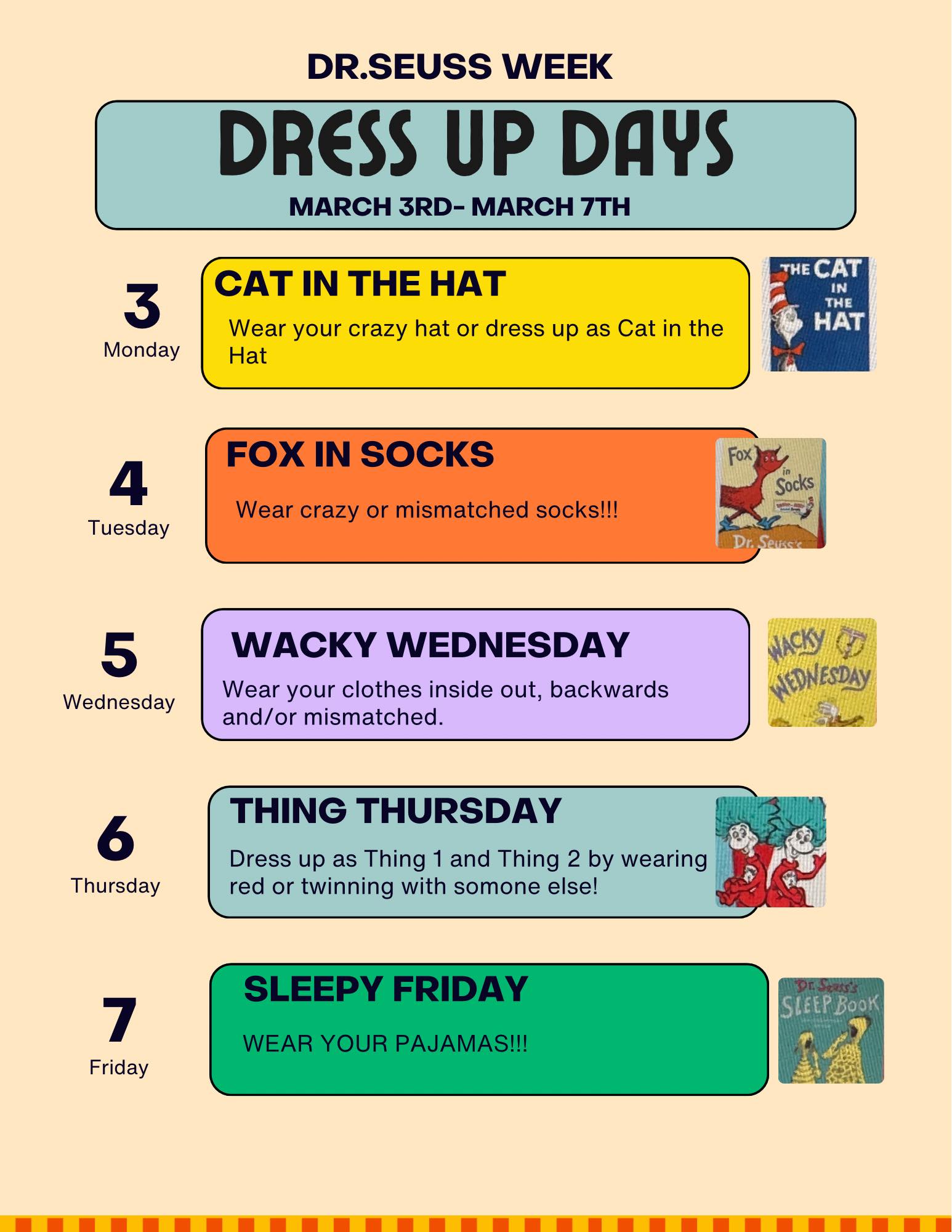Christ the King Child Development Center - Dr. Seuss week!! here are ...