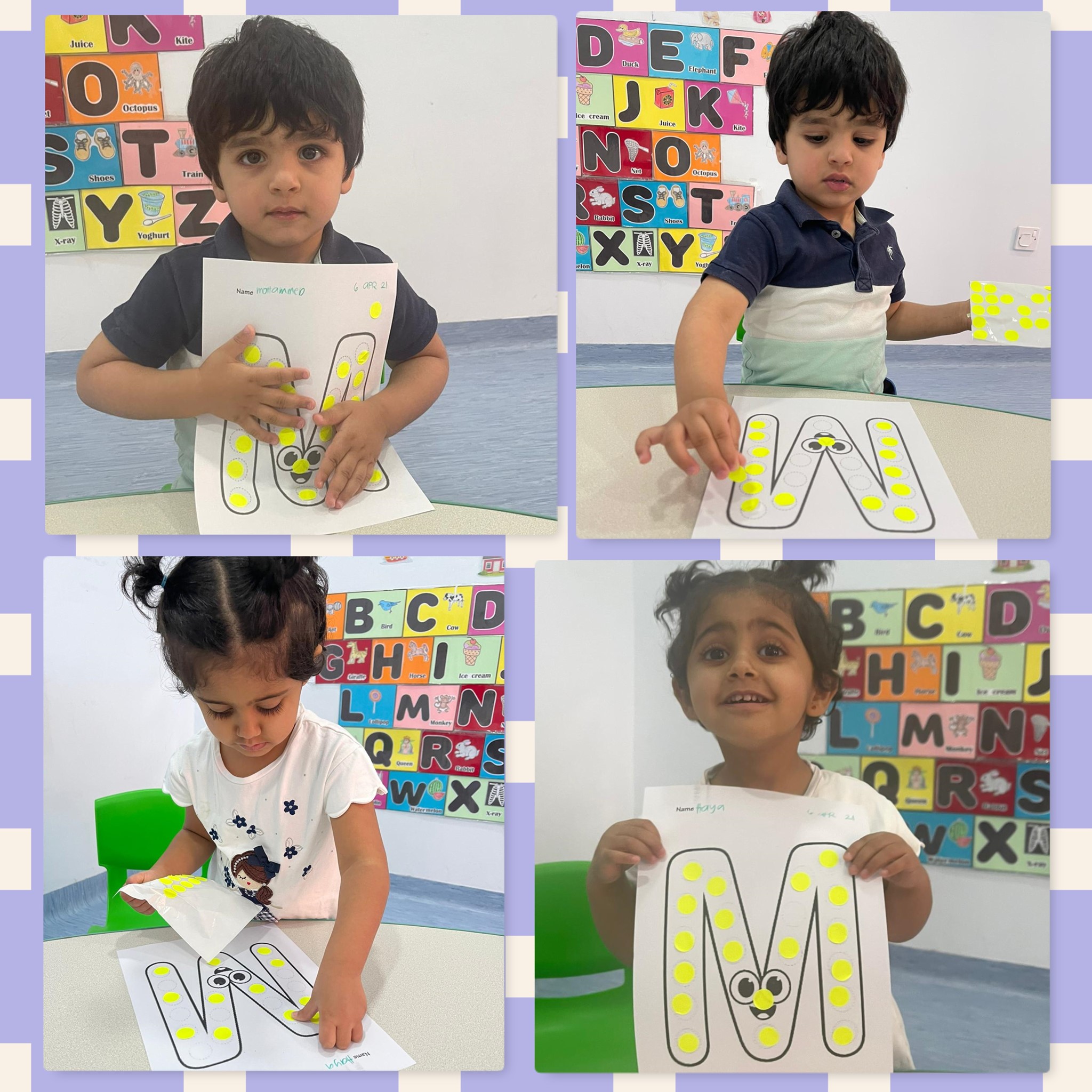 Blossom Nursery - Letter Mm activity. Putting dot stickers... | Facebook