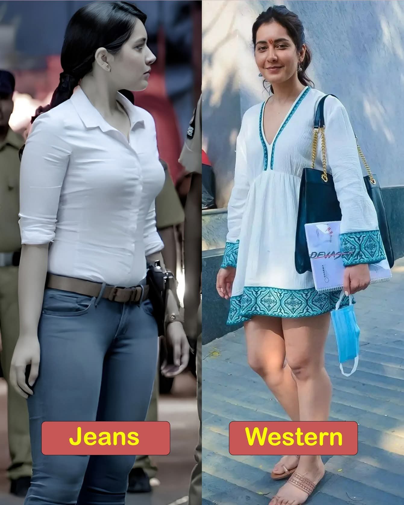 Bdv Network 💃 Raashi Khanna Jeans Look Vs Western Look Facebook 8963