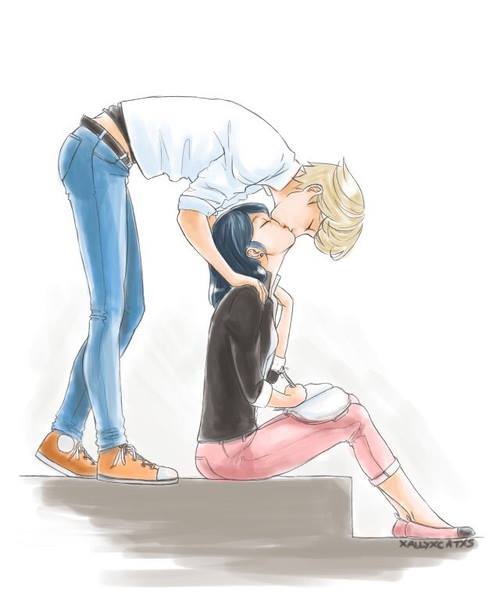 Miraculous Adrienette 💖 Credits To The Artist Miraculousladybug