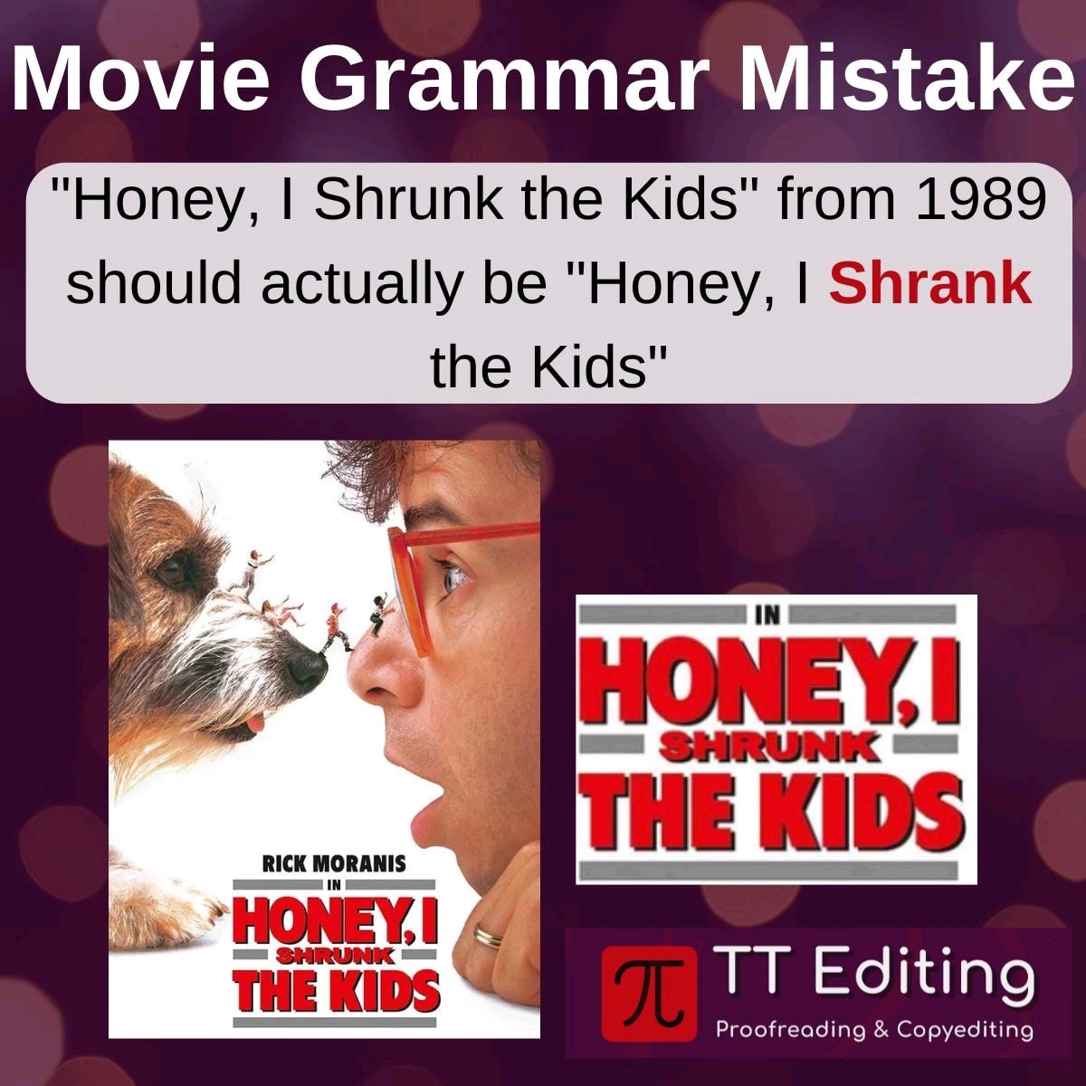 TT Editing - The classic movie "Honey, I Shrunk the Kids"... | Facebook