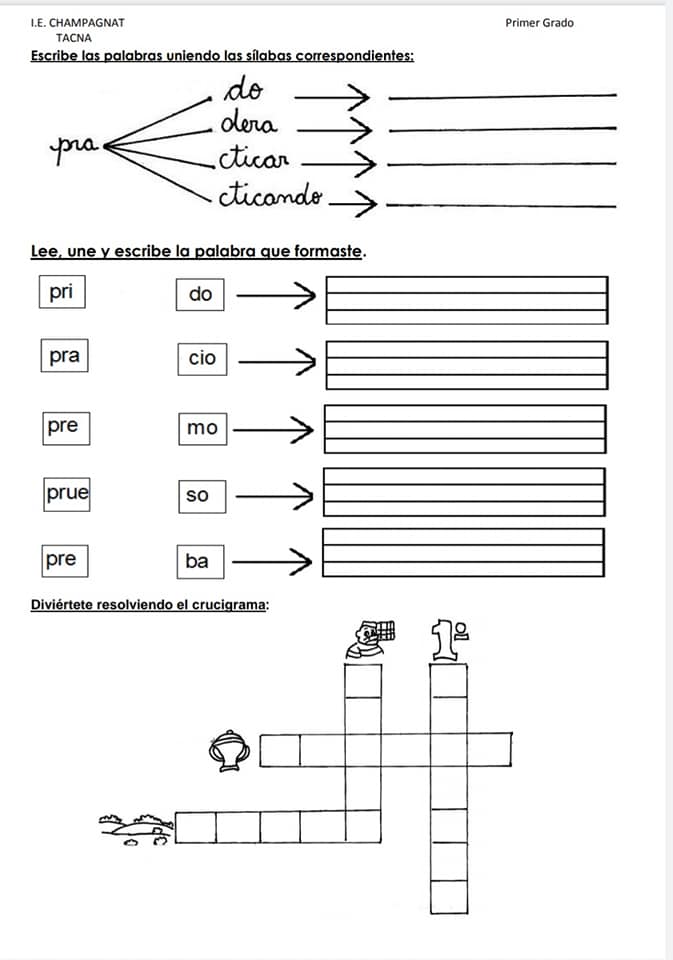 Fichas de sílabas trabadas... - Aprendiendo con Miss Erika | Facebook