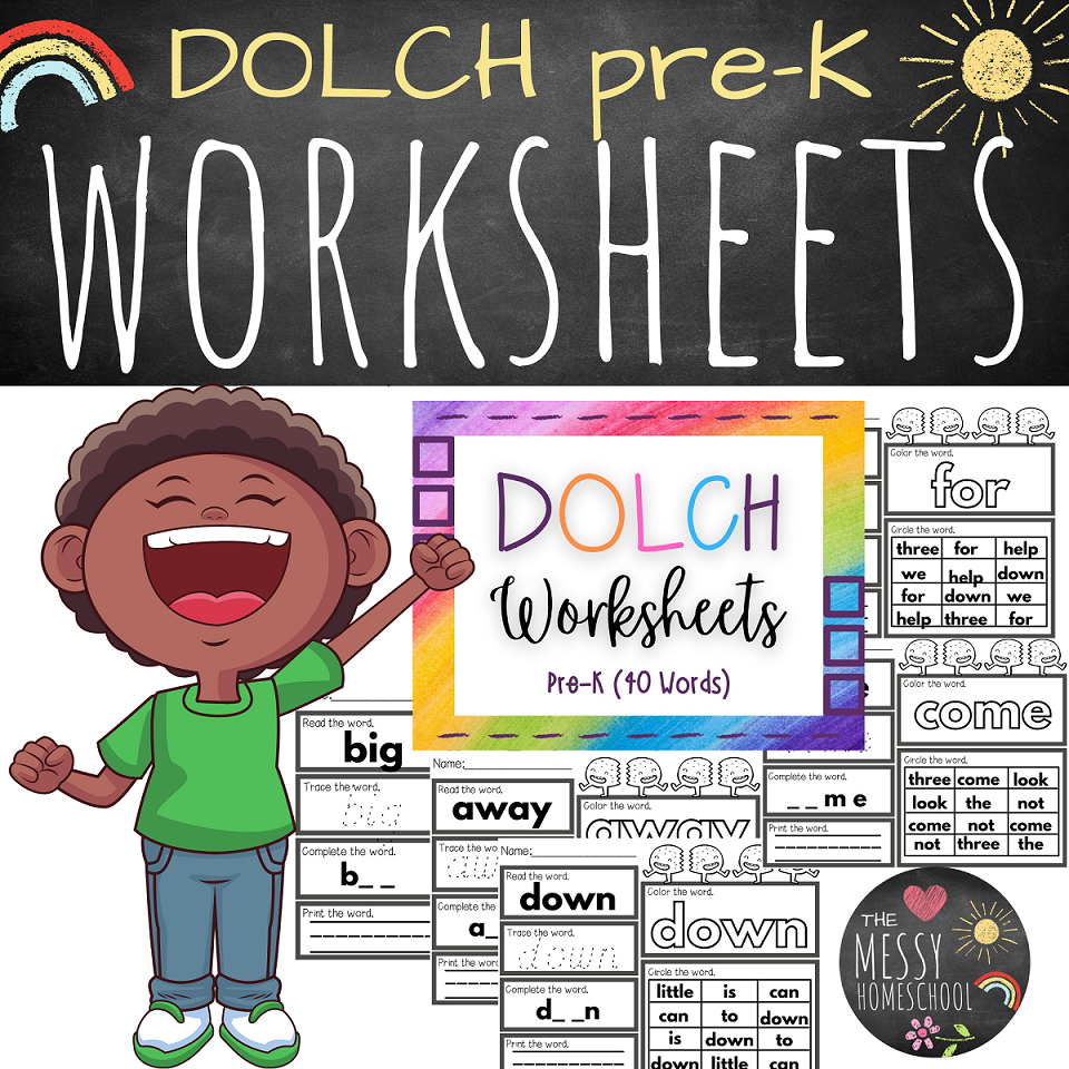 Dolch Sight Words | Pre-K |... - The Messy Homeschool