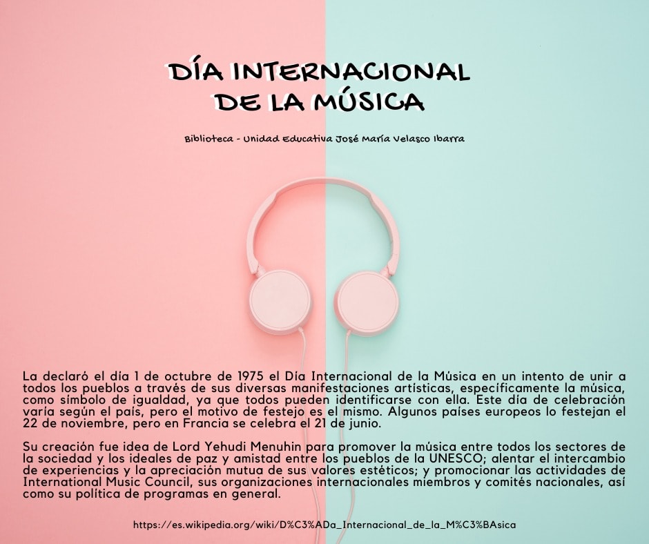 El Día Internacional de la Música se celebra el 1 de octubre, fecha ...