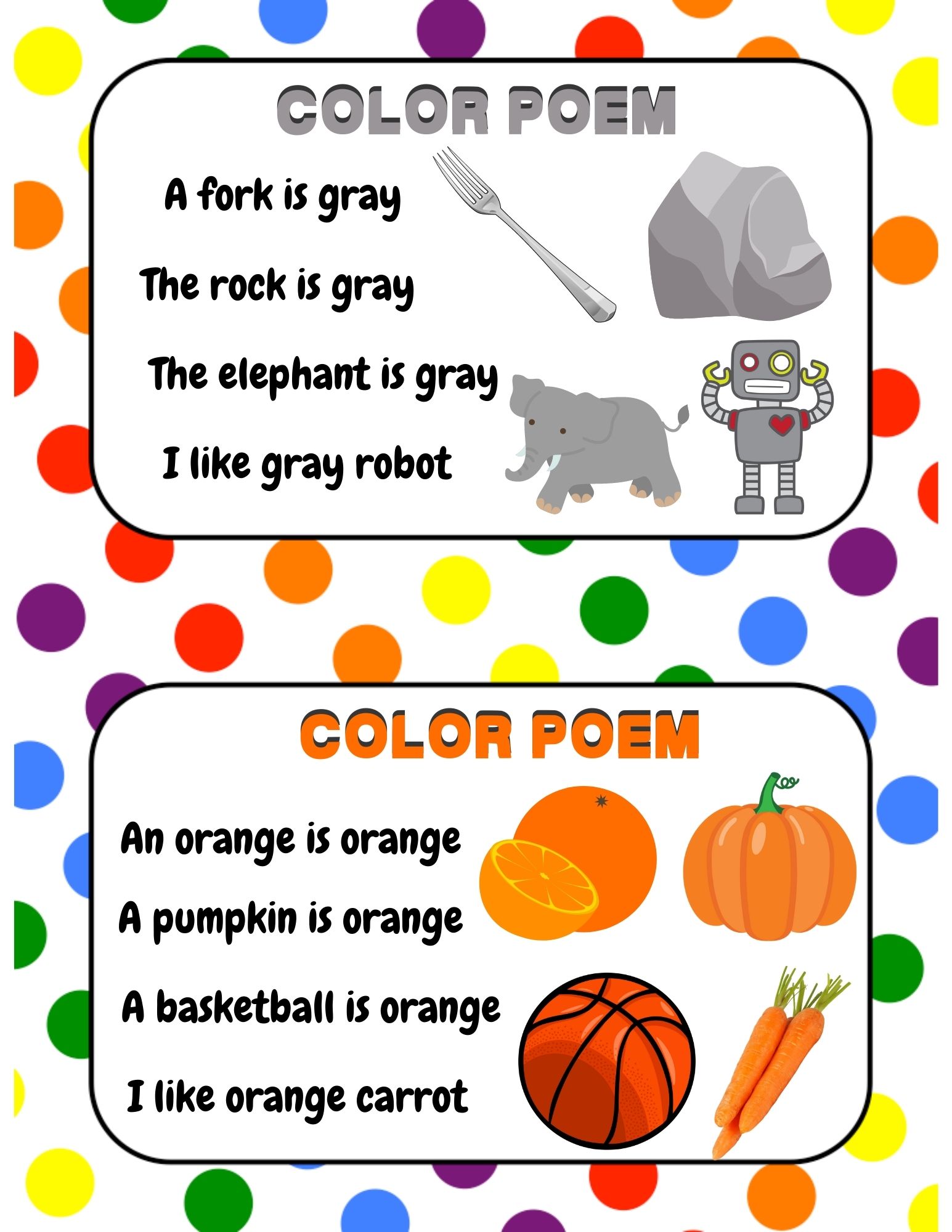 Color Poem Activity For Kids - Kids Activity Worksheets | Facebook