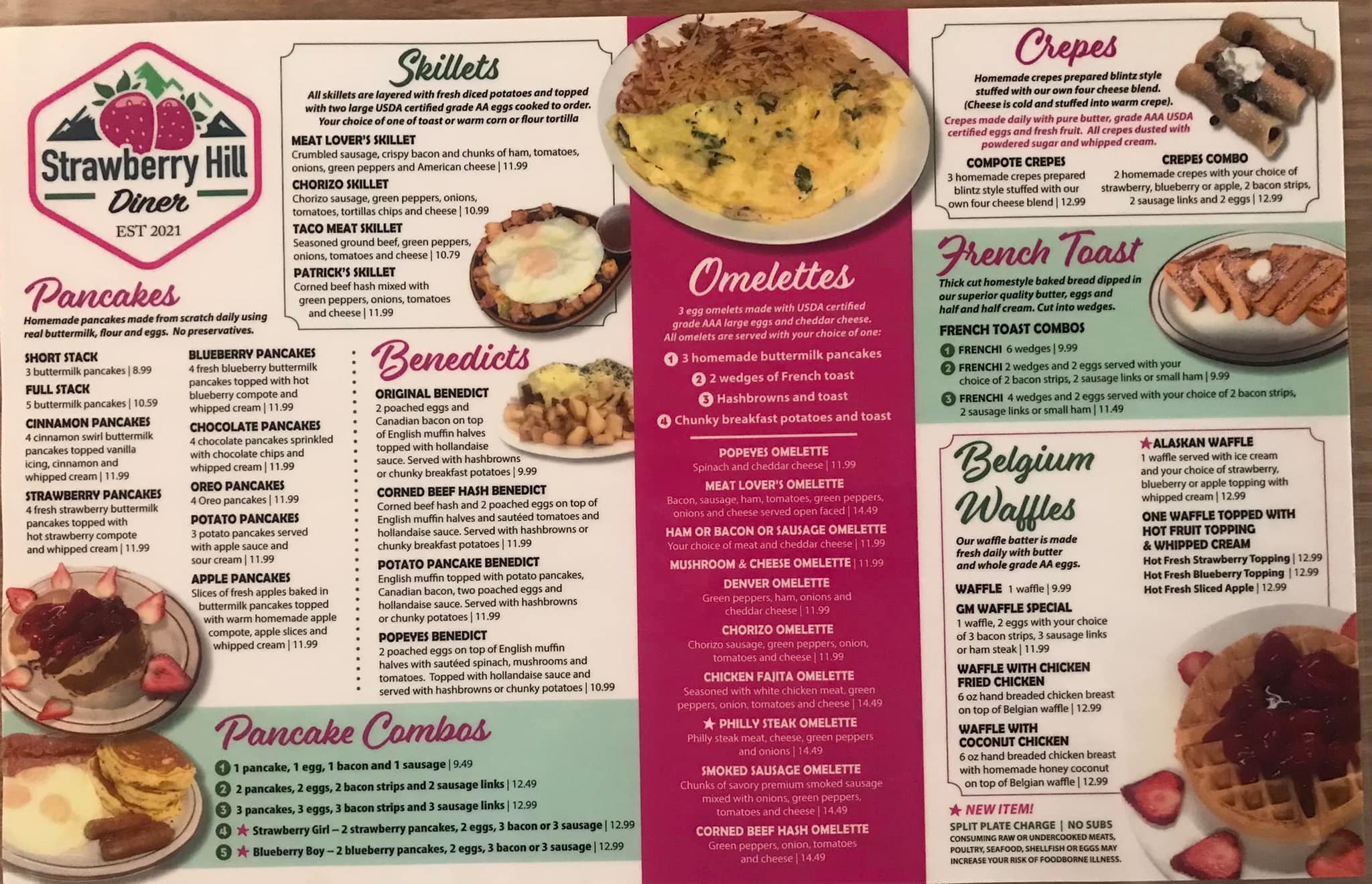 New Menu 😊😊 Strawberry Hill Diner Facebook