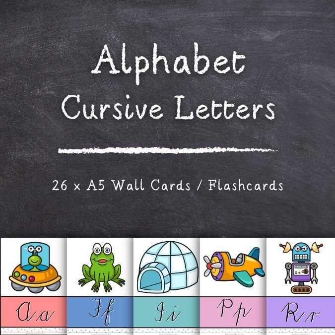 Cursive Alphabet Wall Cards (... - The Early Learning Toolbox