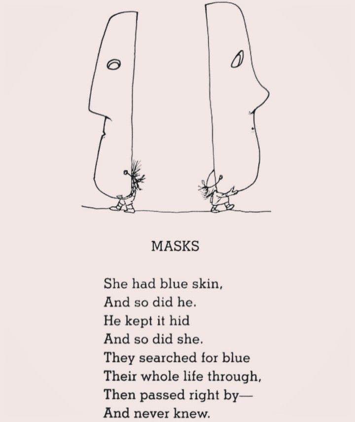 Poetry - A favourite ️ ️ Shel Silverstein ️ ️ #masks #poetry # ...