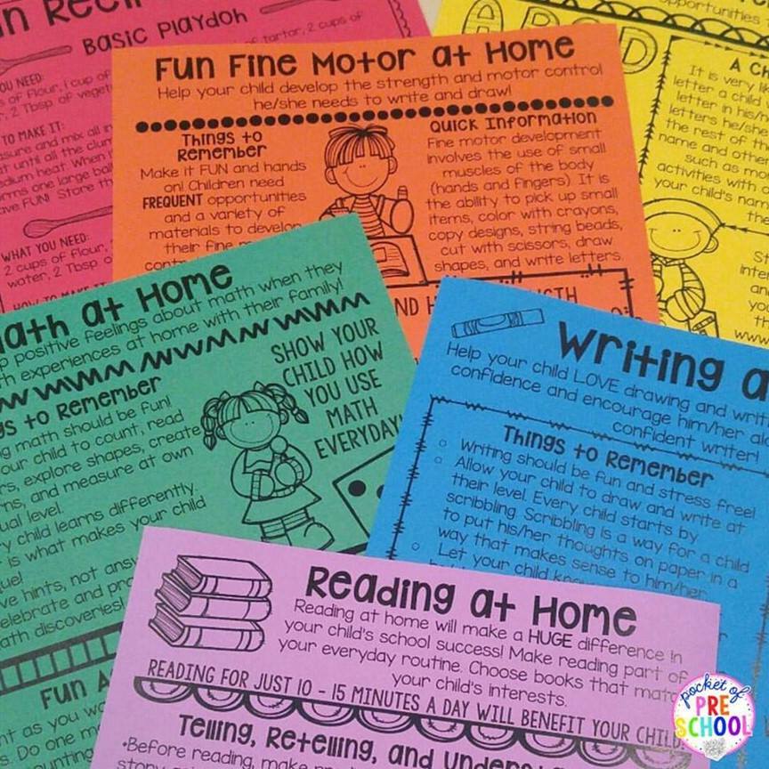 Family handouts (in English and... - Pocket of Preschool | Facebook