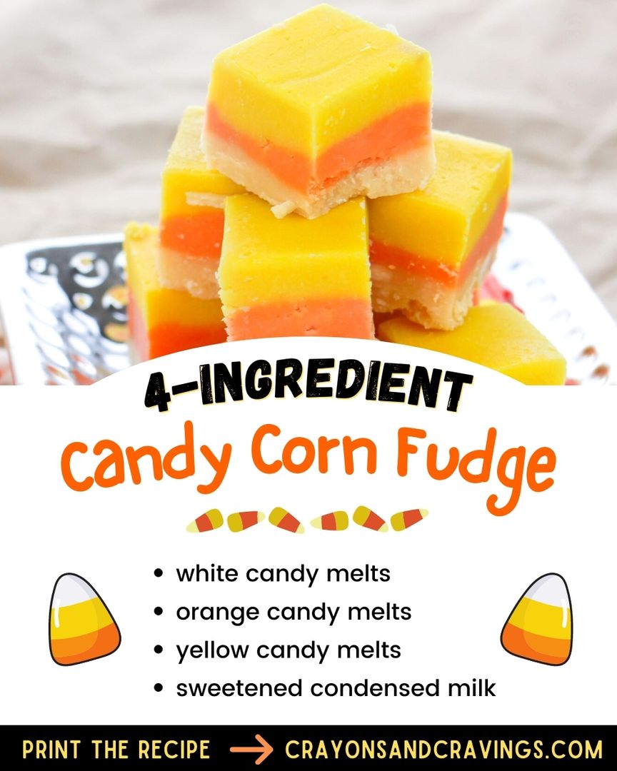 Crayons & Cravings - 4-INGREDIENT CANDY CORN FUDGE 🧡🧡🧡 GET THE RECIPE ...