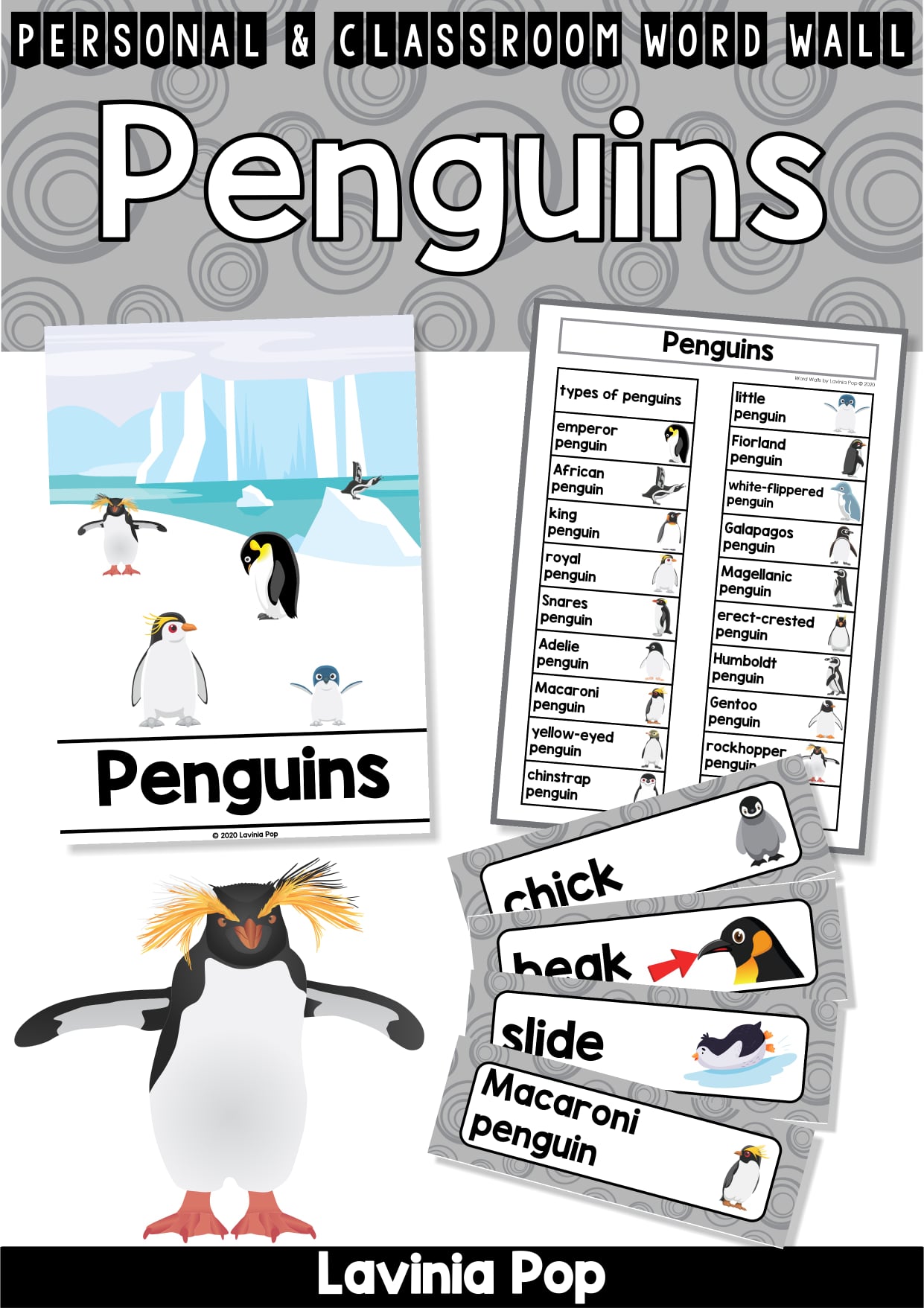 In My World - NEW RESOURCE. Penguins Word Wall. Get 50%...