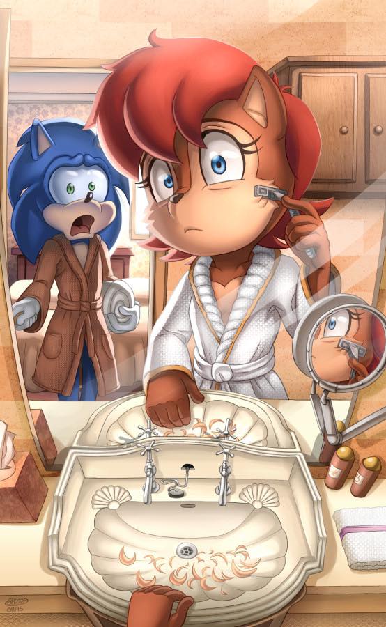 Princess Sally Acorn And Sonic Kissing