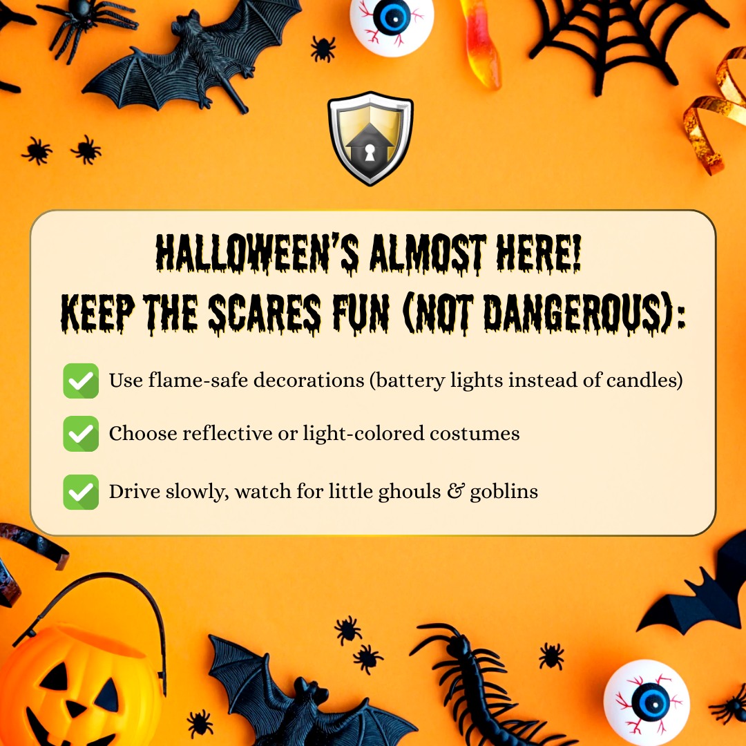 Protective - 🎃 Halloween Safety Tips 👻 Use flame-safe decorations ...