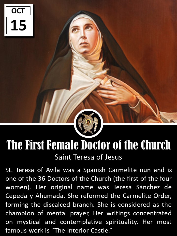 HagiograFaith - OCTOBER 15: THE FIRST FEMALE DOCTOR OF THE...