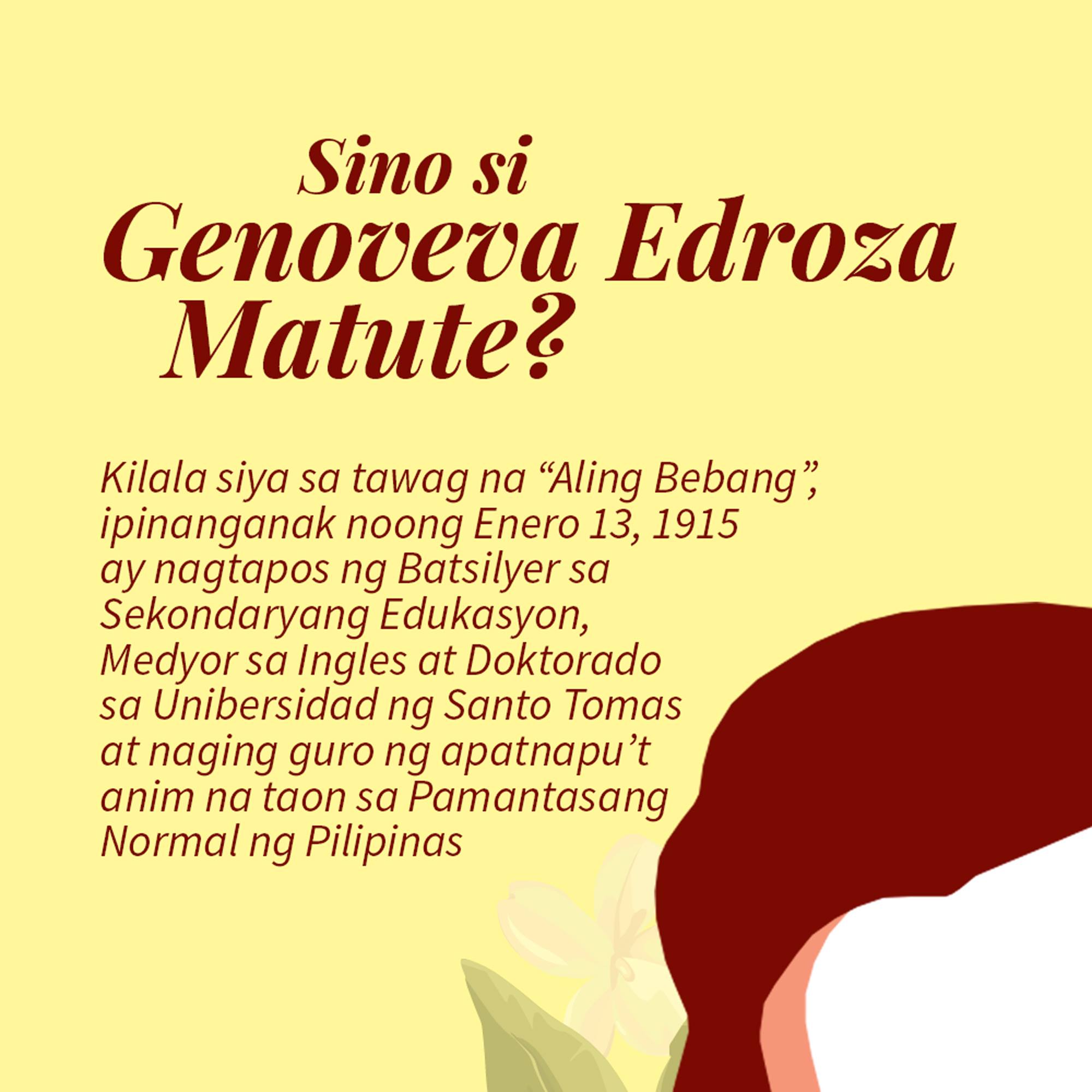 Sino Si Genoveva Edroza Matute The Torch Publications Facebook