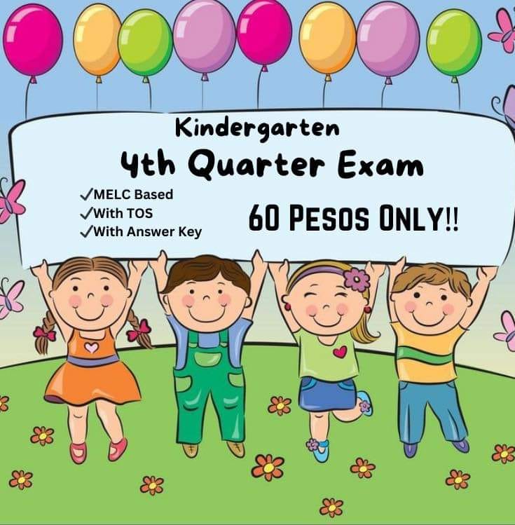 KINDERGARTEN WORKSHEETS & RESOURCES👨‍👩‍👧‍👧 | 4th Quarter Exam for ...