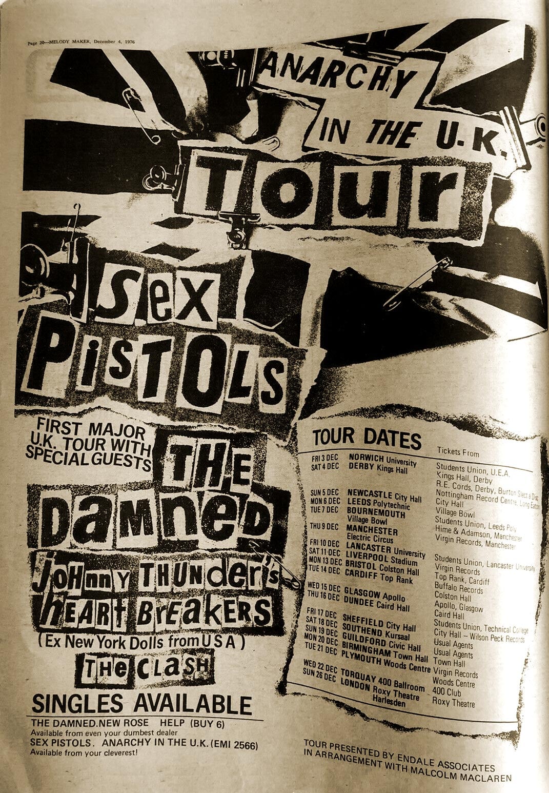 Today In 1976 Sexpistols Sex Pistols Photo Archive