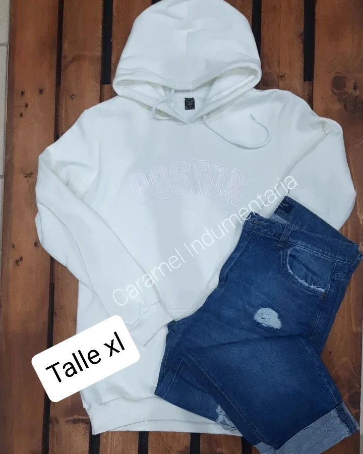 Caramel New Maxi Buzo Con Friza Talle Xl Jean Moom
