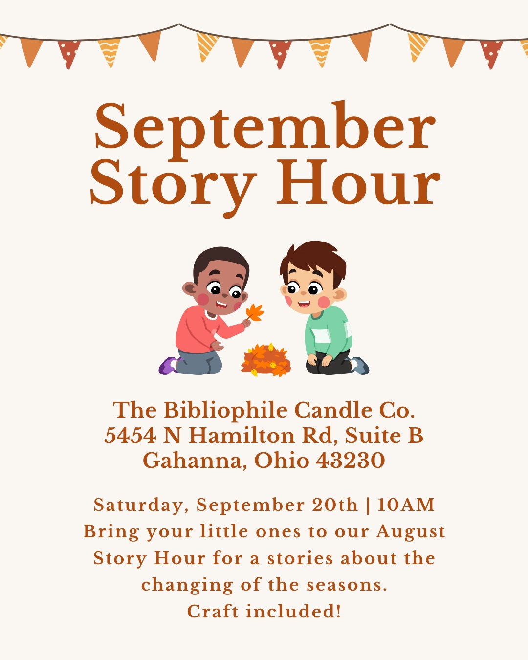 🍂 September Kids Story Hour: Welcoming Fall