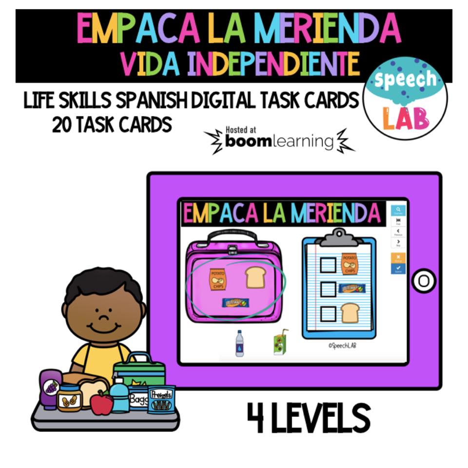 Speech LAB - 🧃 Boom Cards Empaca la Merienda 🧃 🍎20... | Facebook