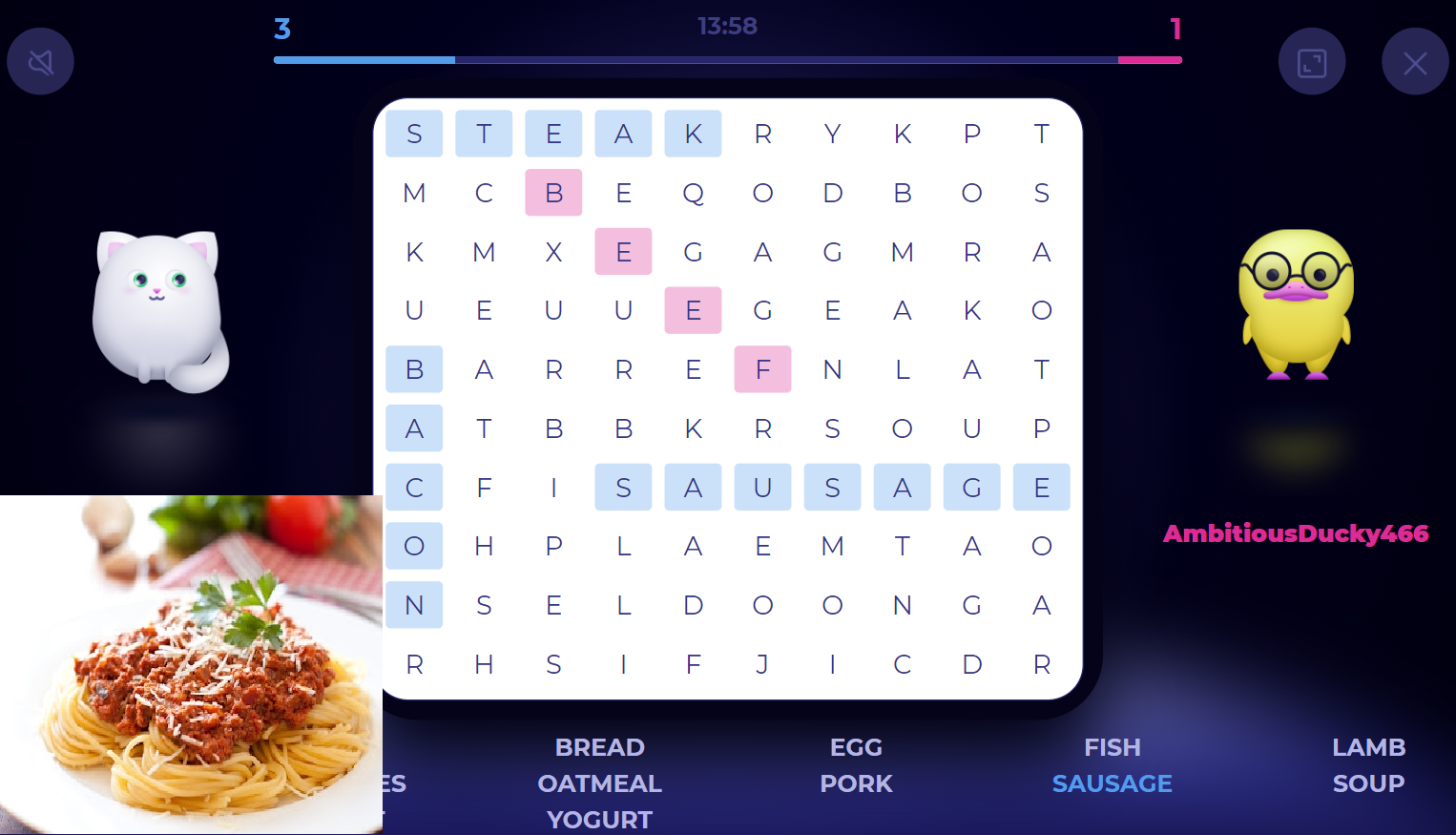 Today is Spaghetti Day. Feed... - The Word Search Battle