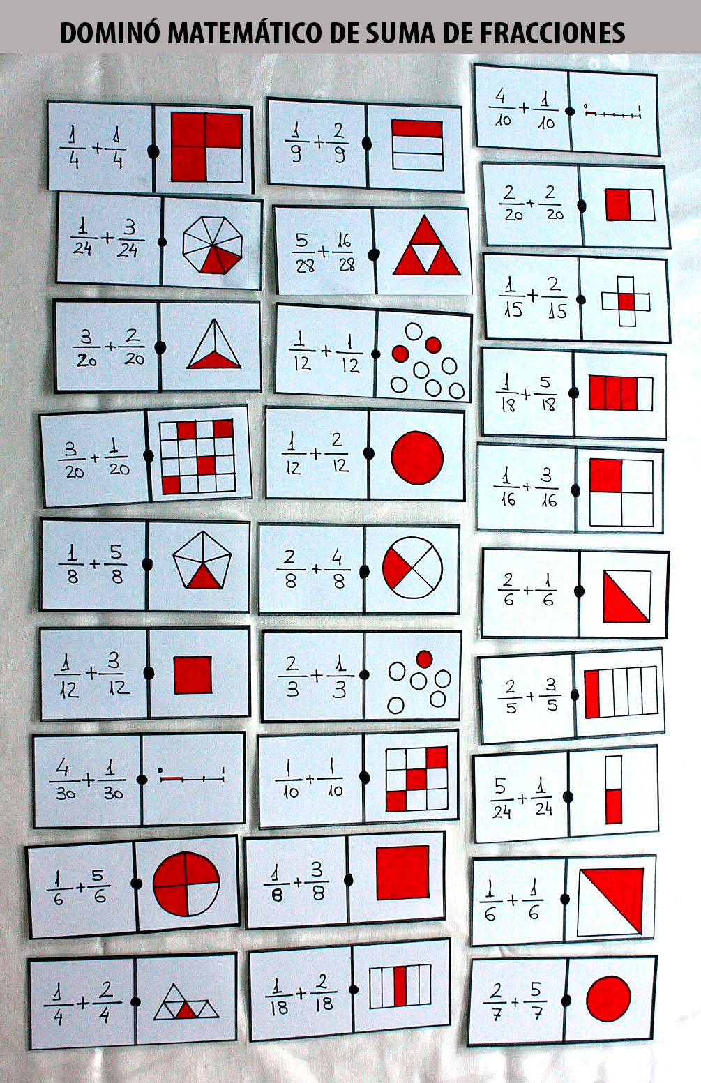 DOMINÓ MATEMÁTICO DE SUMA DE... - Material Educativo | Facebook