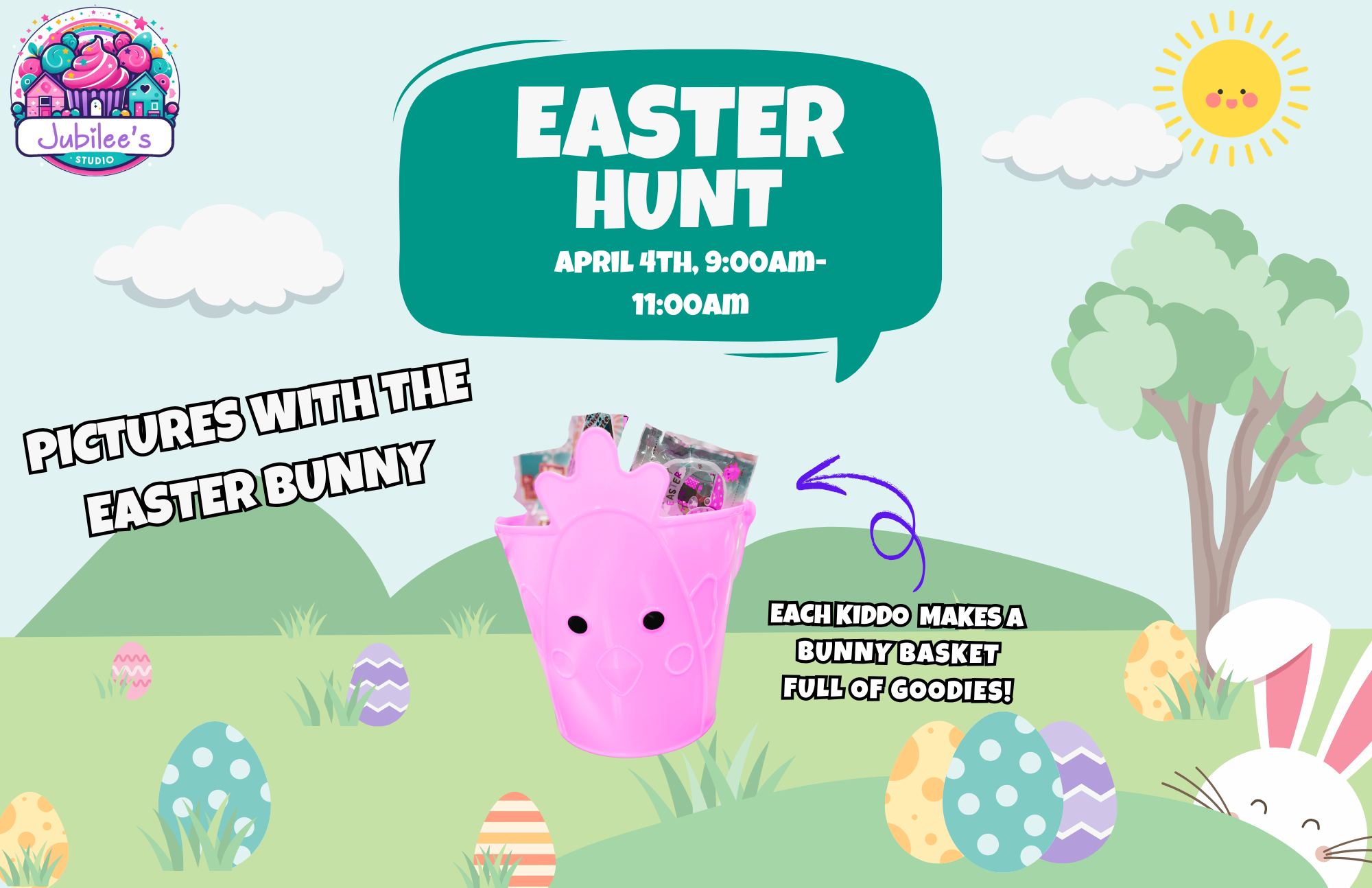 Bunny Basket Hunt & Easter Bunny Pics!