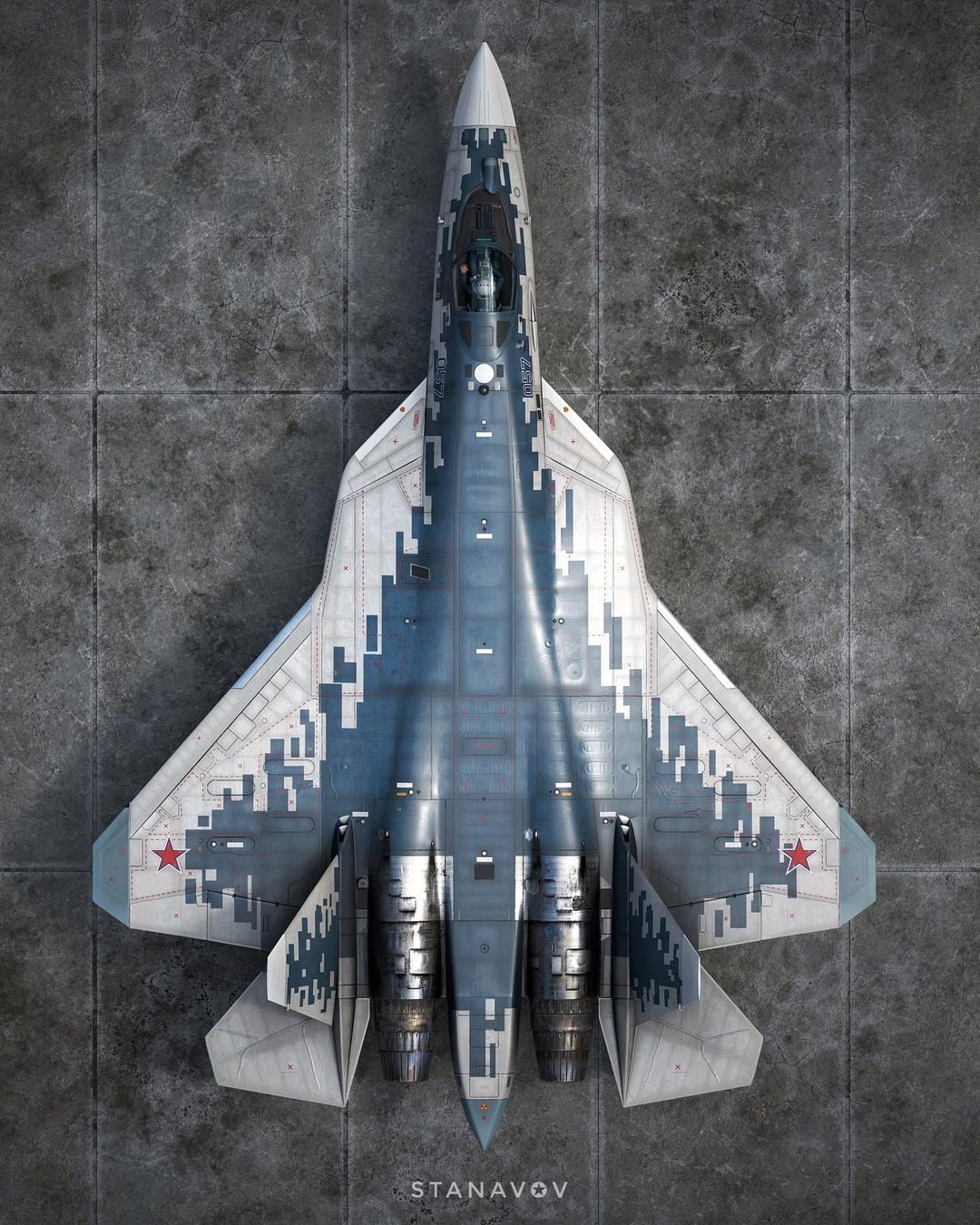 Top View Su 57 World Military Photos Facebook