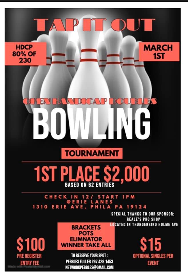 Tap it out - Tap It Out Open Doubles Tournament Sunday March 1, 2020 ...
