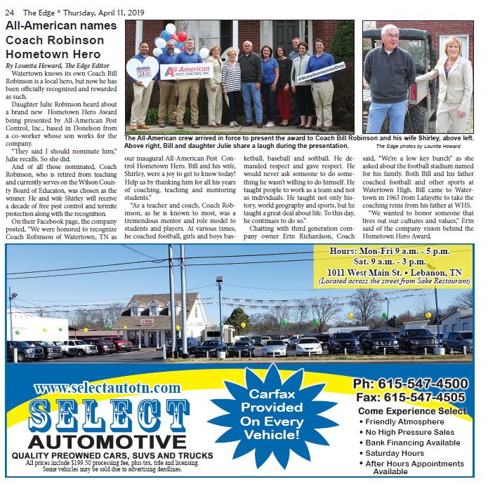 The Edge Newspaper Captured All American Pest Control 5154