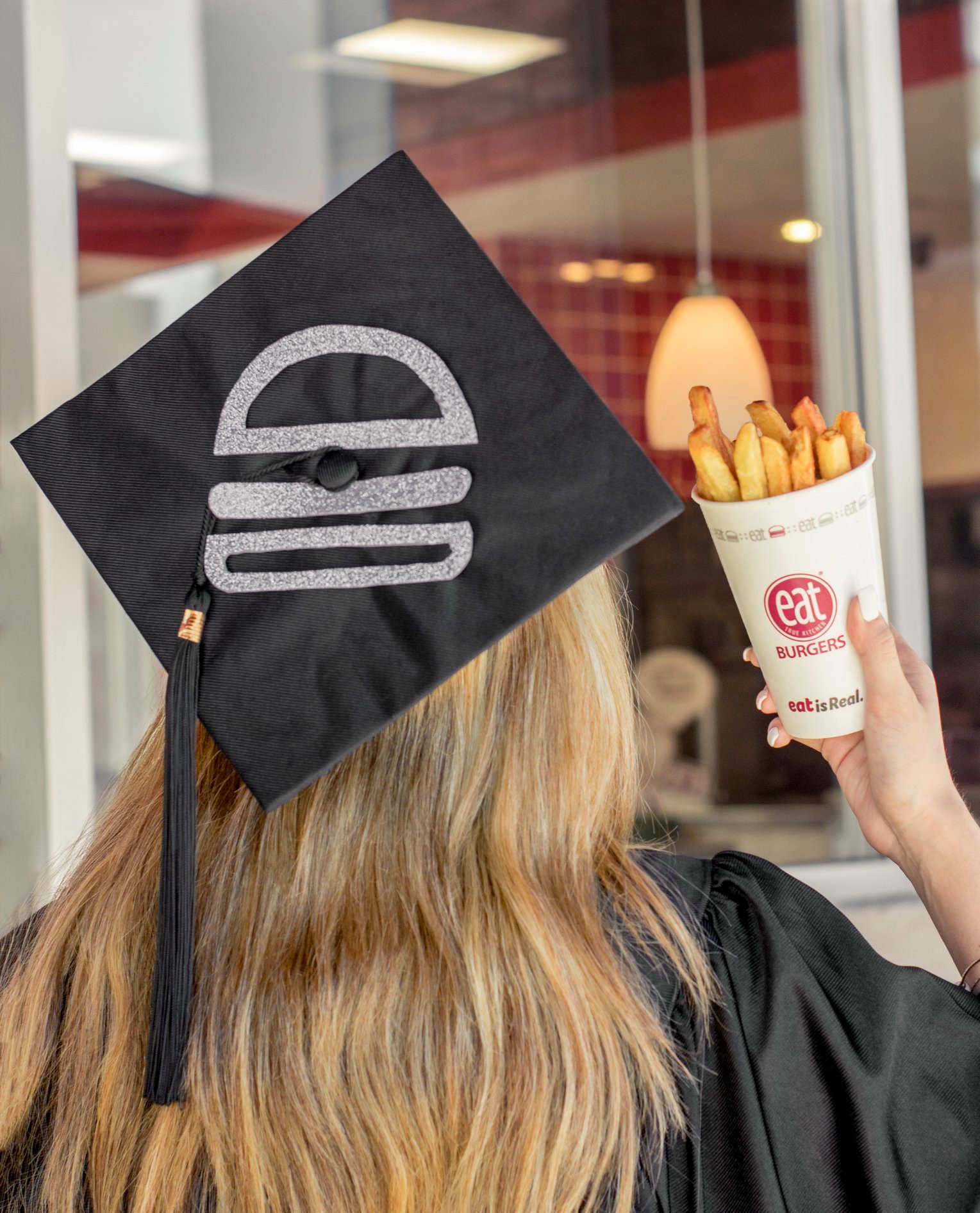 Eat Burgers ¡etiqueta A Tu Burgerlover Graduado Que