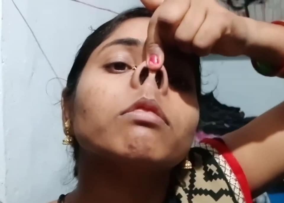 Hot Traditional Girl Nose Play Nose Fetish Play