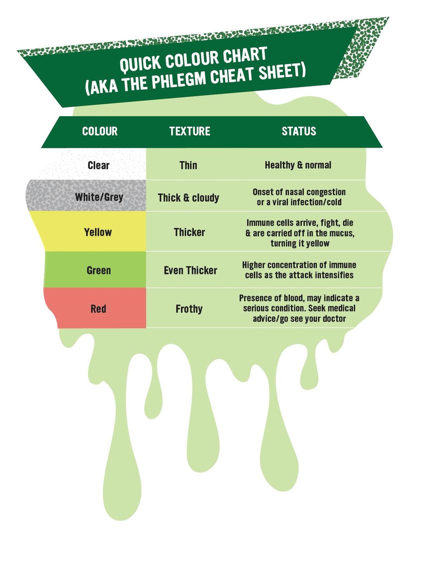 Mcoll 爱美女人 【 Phlegm Colour Chart 】 Phlegm Is A Form Of 8113