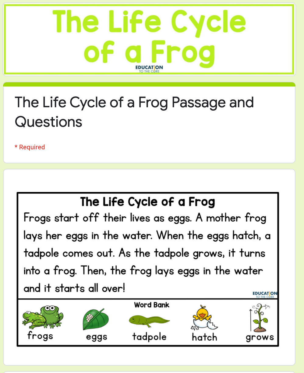 Education - DIGITAL Reading Passages with Google FORMS are here ...