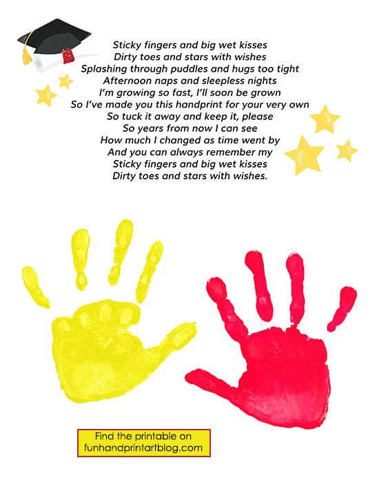 Creative - Cutest Handprint Graduation Poem 🎓 PRINT IT HERE: https ...