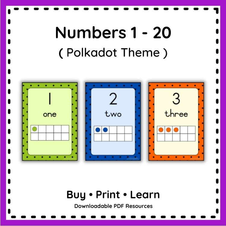 💥 Numbers 1-20 – Polkadot... - The Early Learning Toolbox