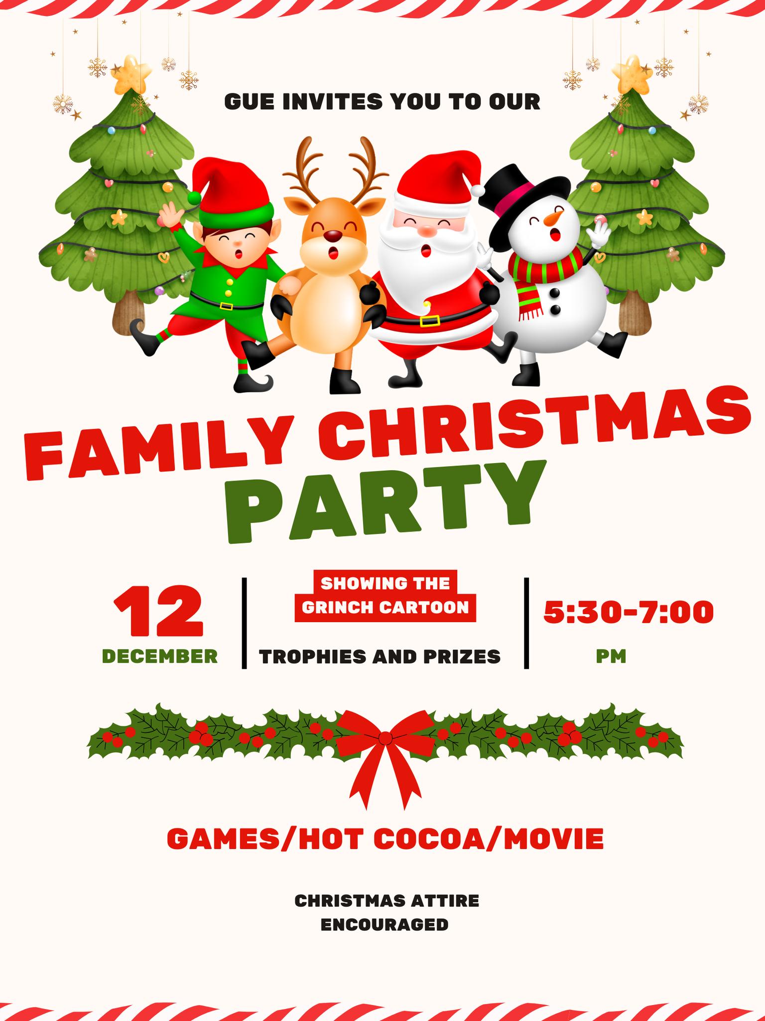 Family Christmas Party at Gravette Upper Elementary