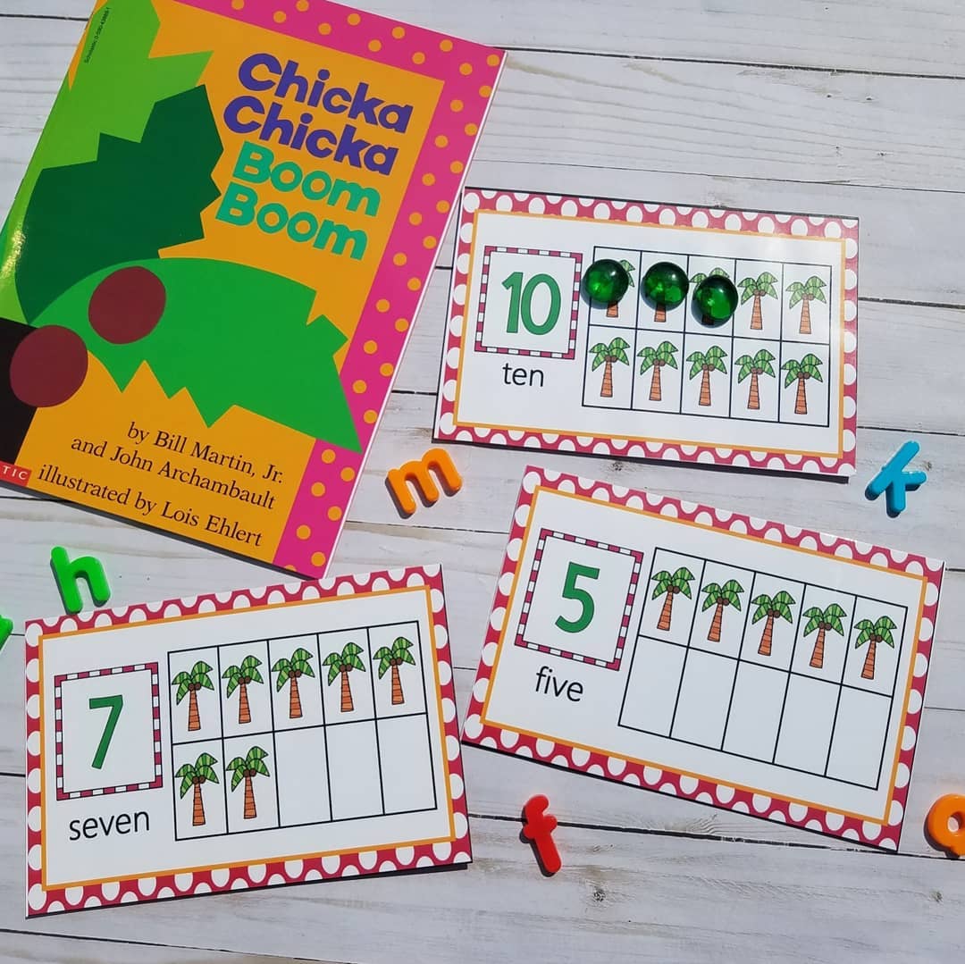 Chicka Chicka Ten Frames 🌴 .... - Pink Polka Dots & Pre-K
