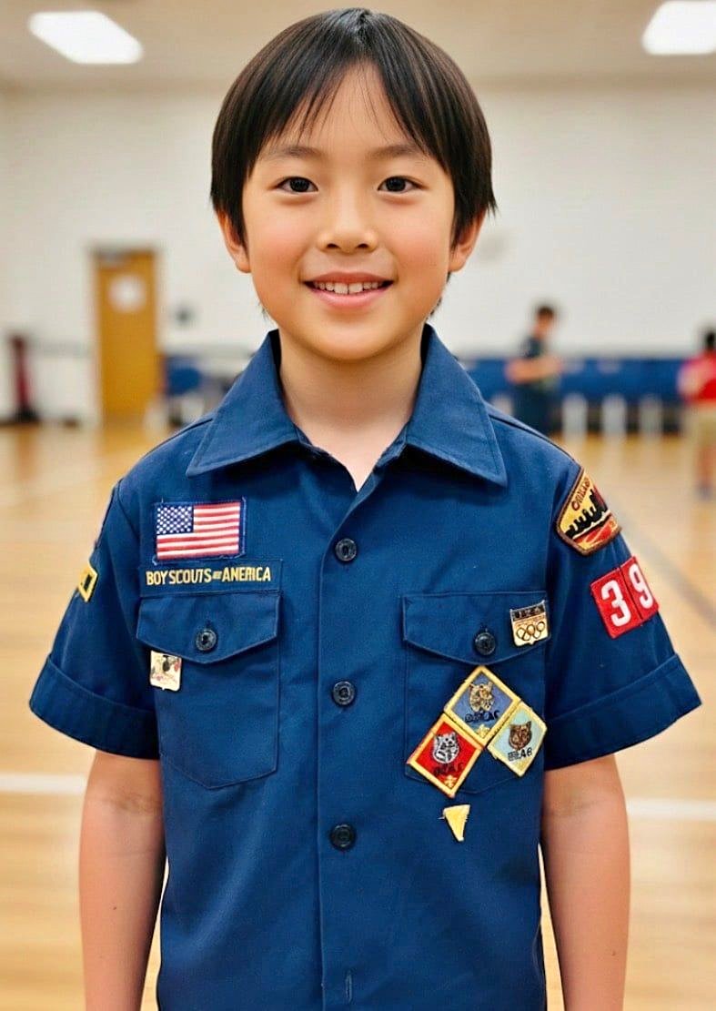 BOY CUB SCOUTS Chicago Troop Vintage 90s Blue Shirt w/Badges Patches ...